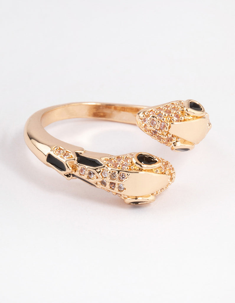 Black Slim Snake Ring - Lovisa