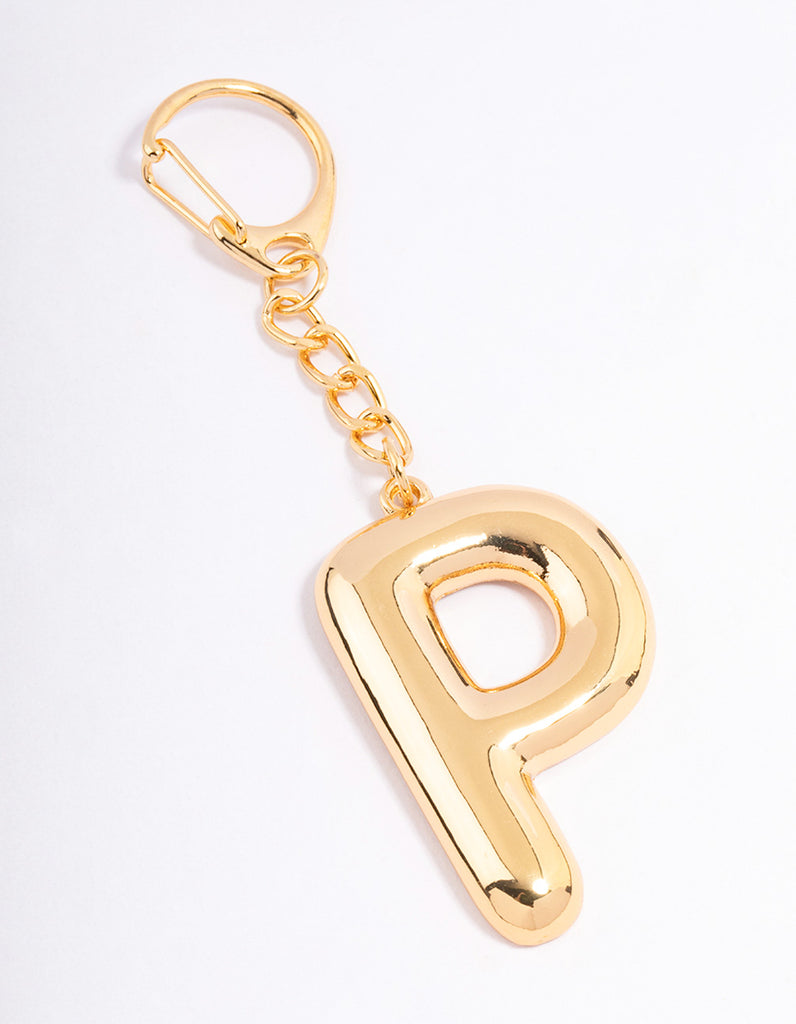 Gold Plated Letter P Key Chain - Lovisa