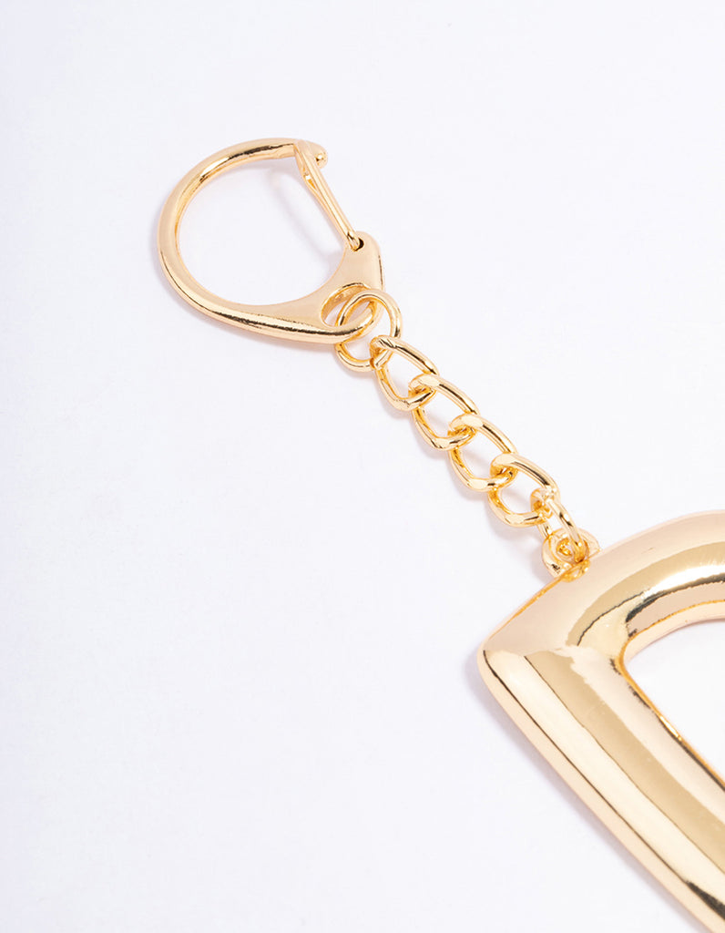 Gold Plated Letter D Key Chain - Lovisa
