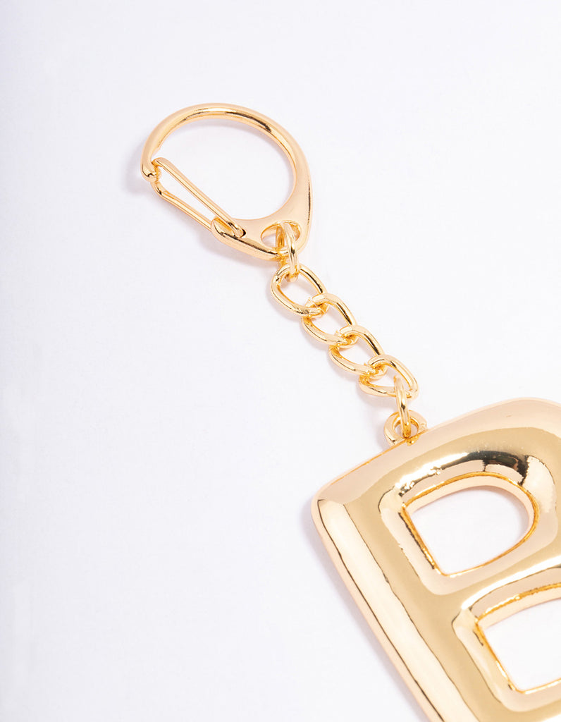 Gold Plated Letter B Key Chain - Lovisa