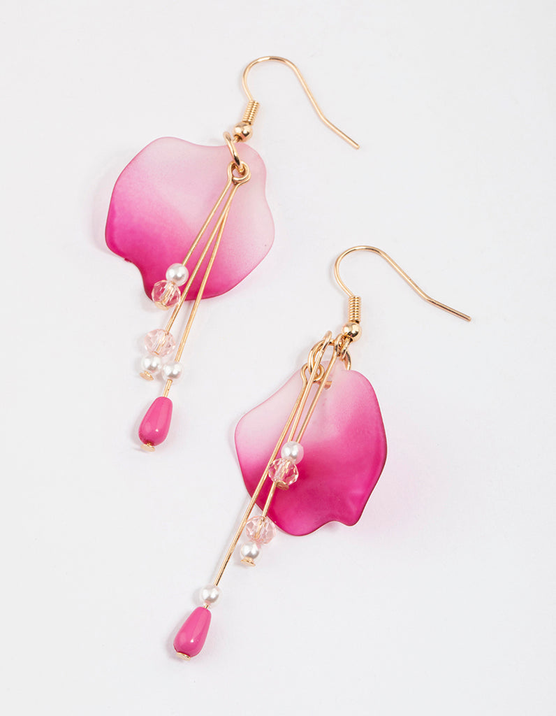 Pink Ombre Petal Stick Drop Earrings - Lovisa