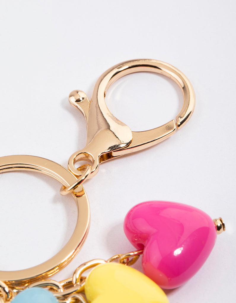 Gold Puffy Heart Key Ring - Lovisa