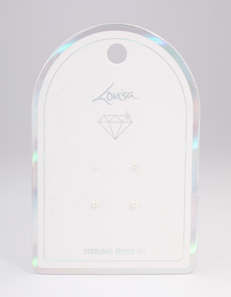 Sterling Silver Plain Stud Earring Pack - Lovisa