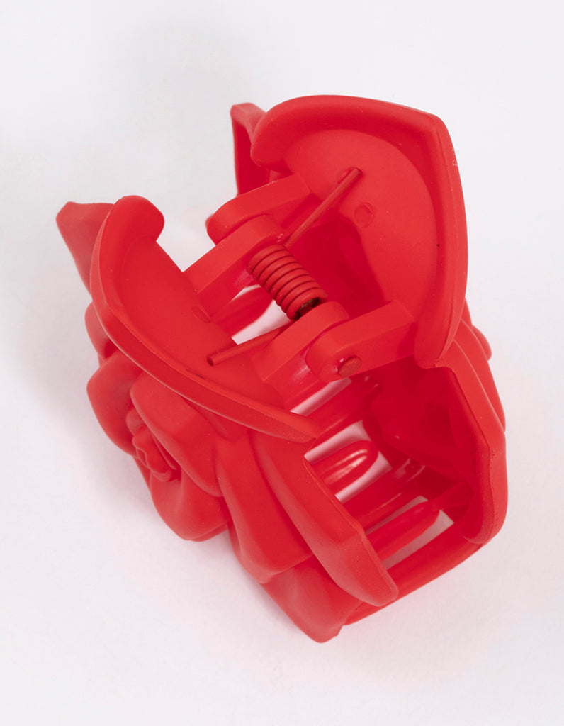 Plastic Romantic Red Rose Claw Clip - Lovisa