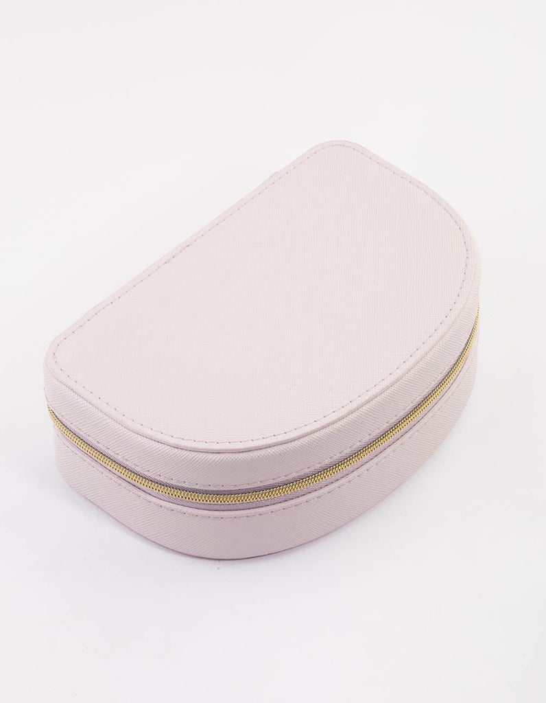Lilac Faux Leather Half Moon Jewellery Case - Lovisa