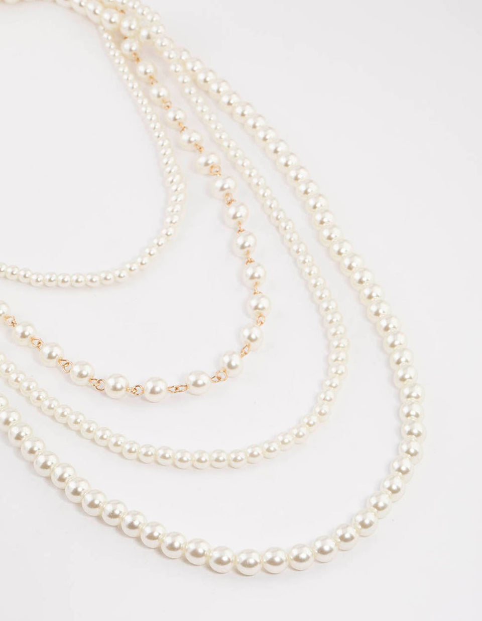 Gold Multi-Row Mixed Pearl Necklace - Lovisa