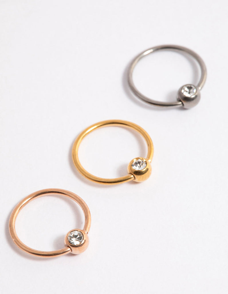 Titanium Nose Ring Pack - Lovisa