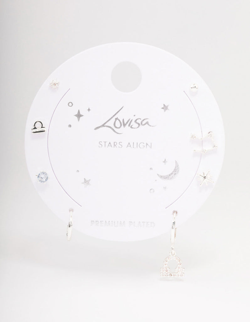 Silver Plated Libra Earring Pack - Lovisa