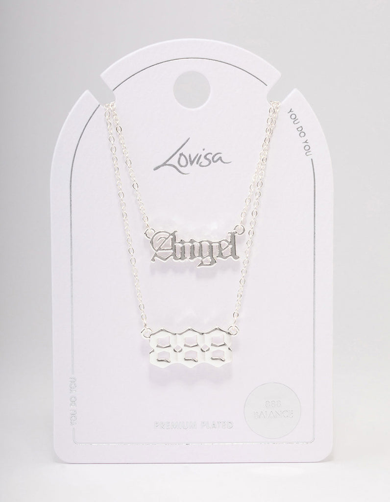 Silver Plated Angel Number '888' Necklace Pack - Lovisa
