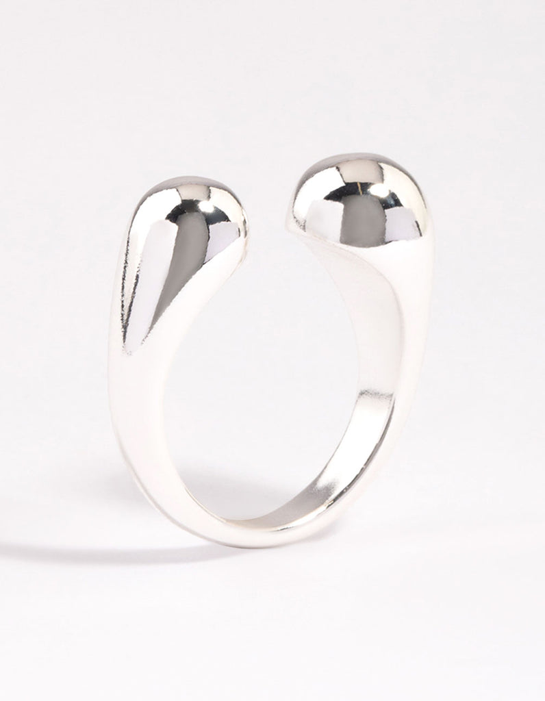 Silver Plated Open Sphere Ring - Lovisa