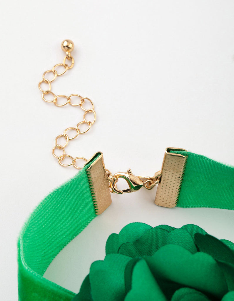 Green Double Flower Corsage Choker - Lovisa