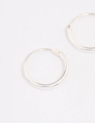 Sterling Silver Hoop Earrings 10mm - Lovisa