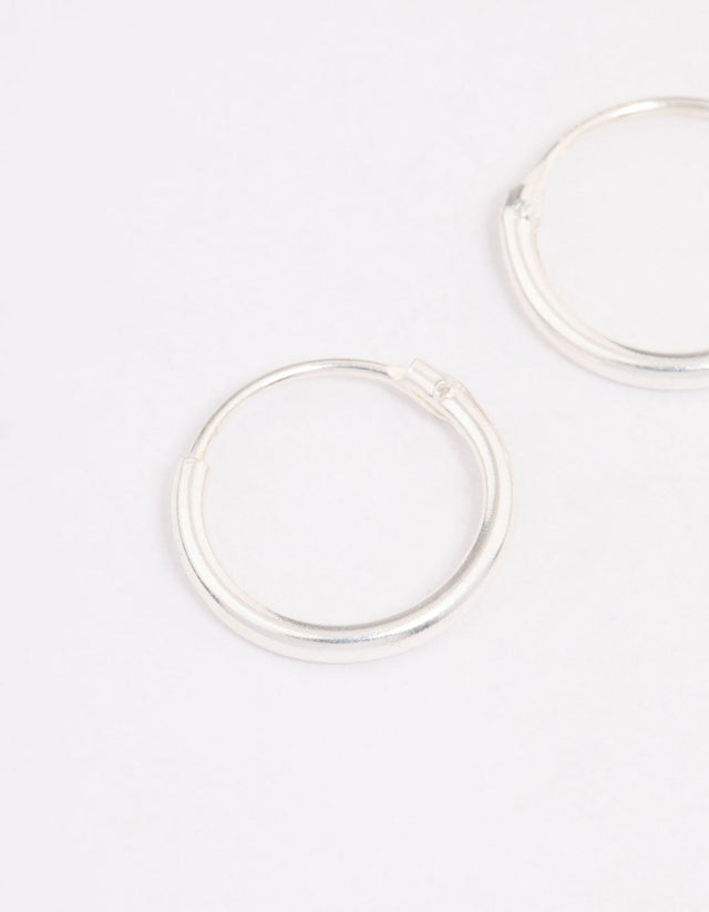 Sterling Silver Hoop Earrings 10mm - Lovisa