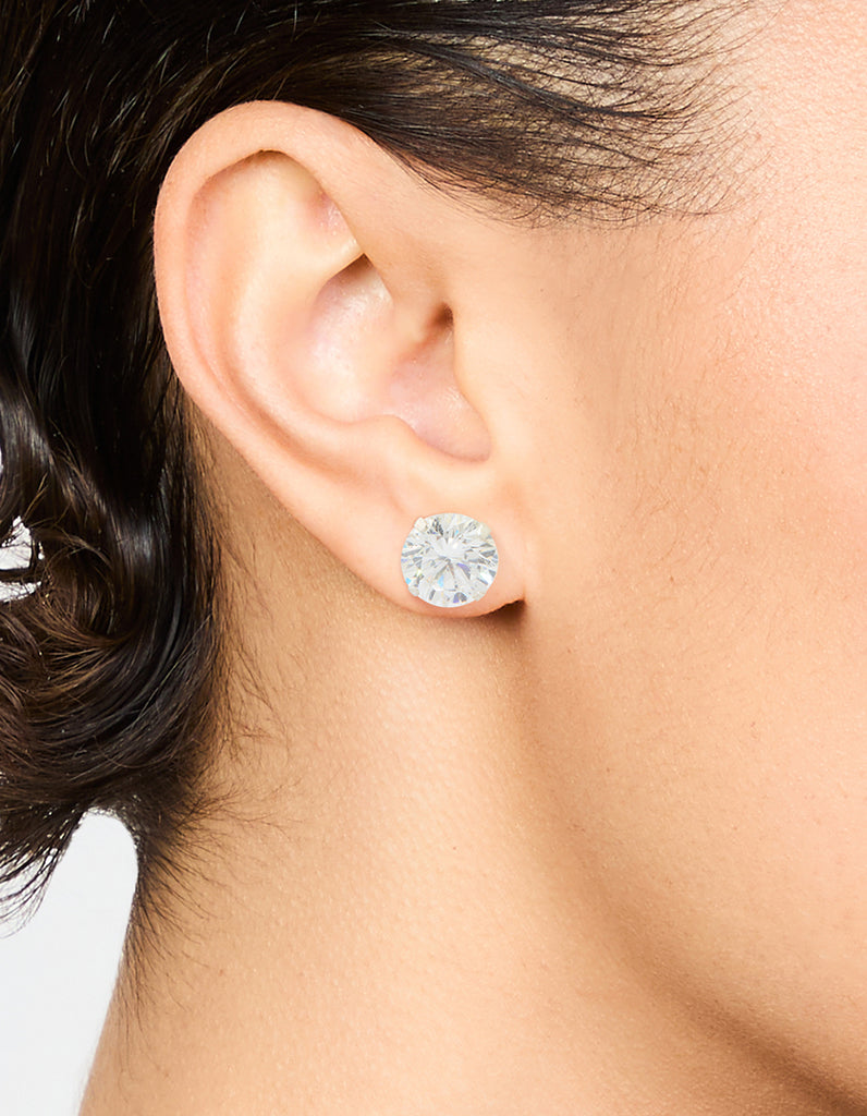 Sterling Silver Cubic Zirconia Triple Stud Earrings - Lovisa