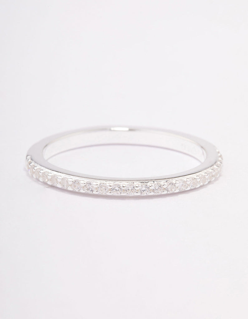 Sterling Silver Cubic Zirconia Pave Ring - Lovisa