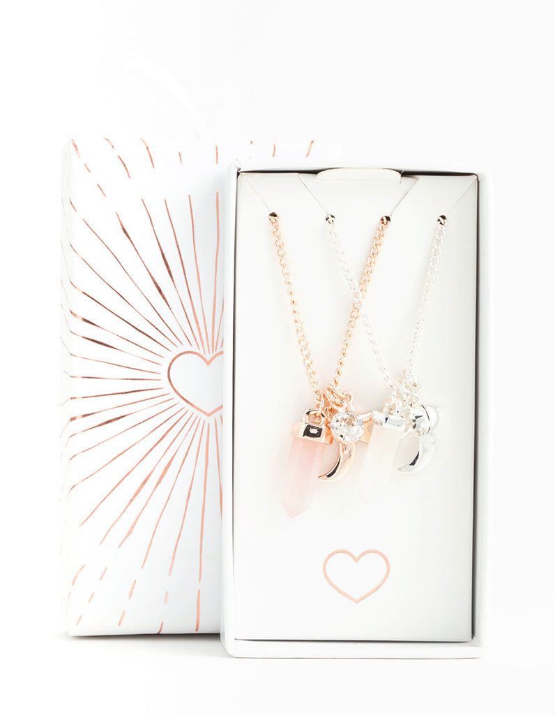 Mixed Metal Semi-Precious Charm Shard Necklace Pack - Lovisa