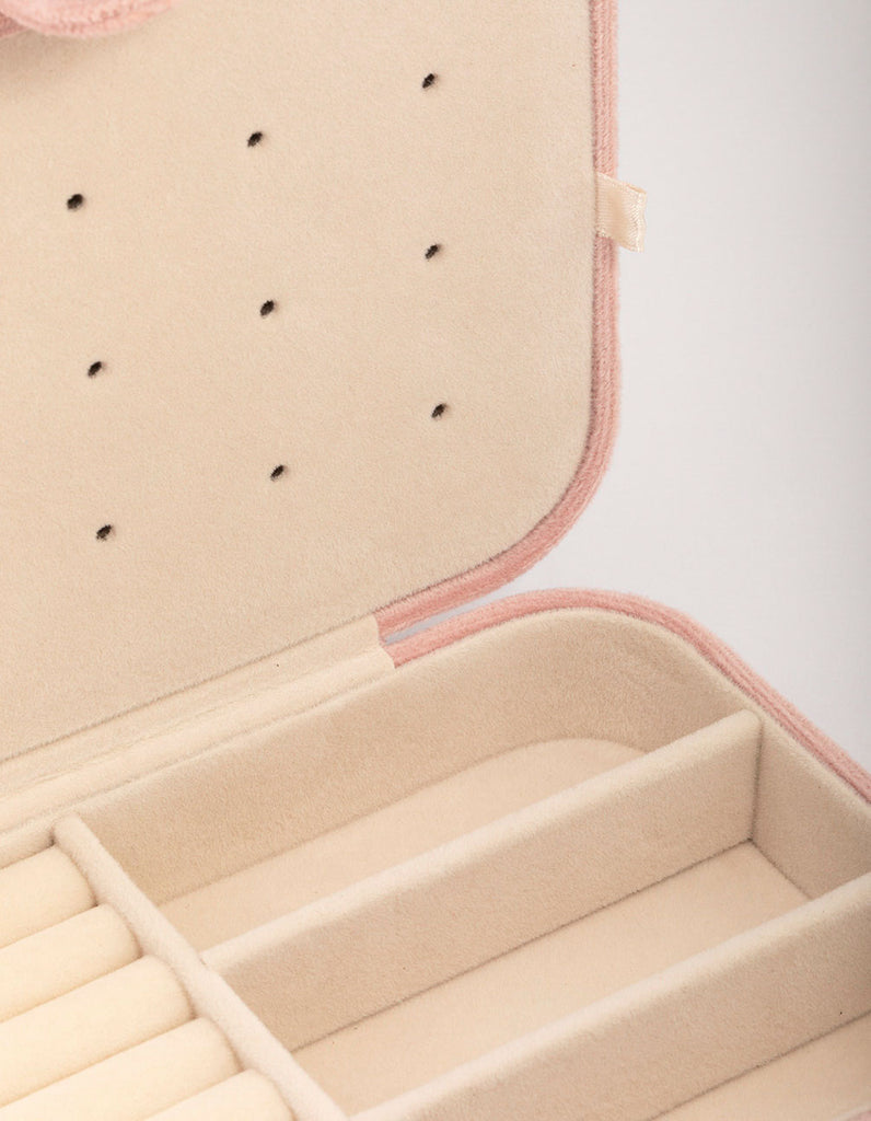Blush Fabric Rectangular Jewellery Case - Lovisa