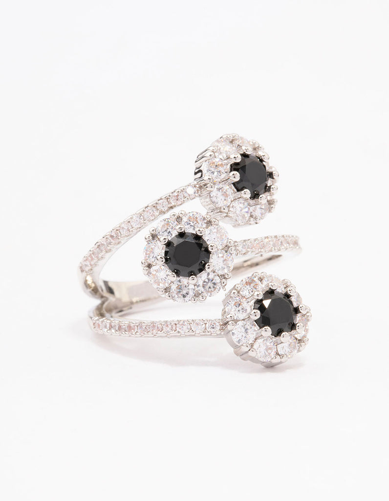 Black Round Triple Tier Ring - Lovisa
