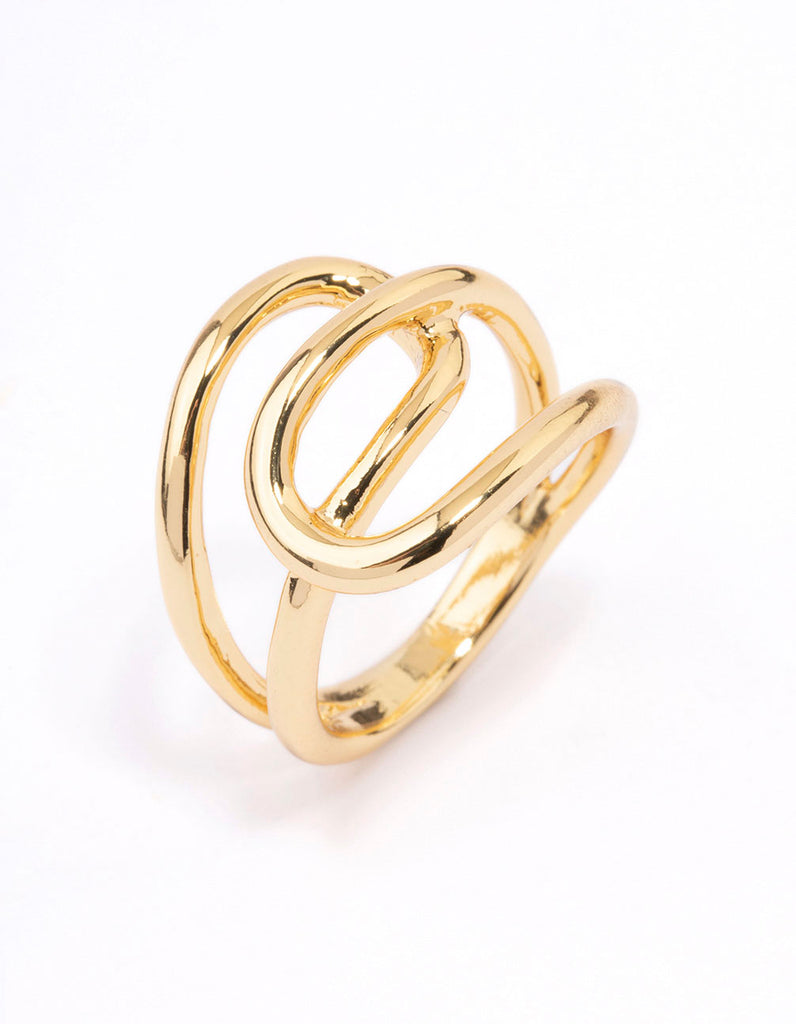 Gold Plated Interlocked Ring - Lovisa
