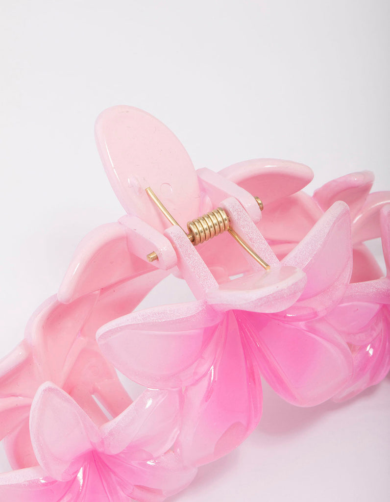 Pink Tropical Flower Trio Hair Claw Clip - Lovisa