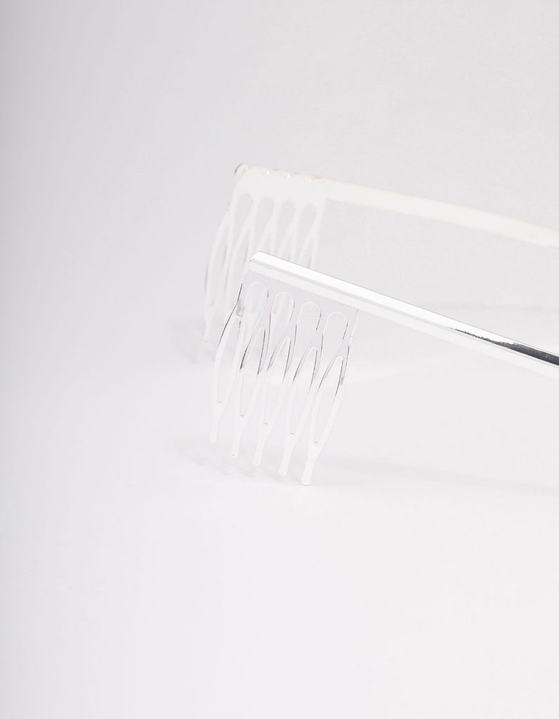 Silver Symmetrical Floral Hair Tiara - Lovisa