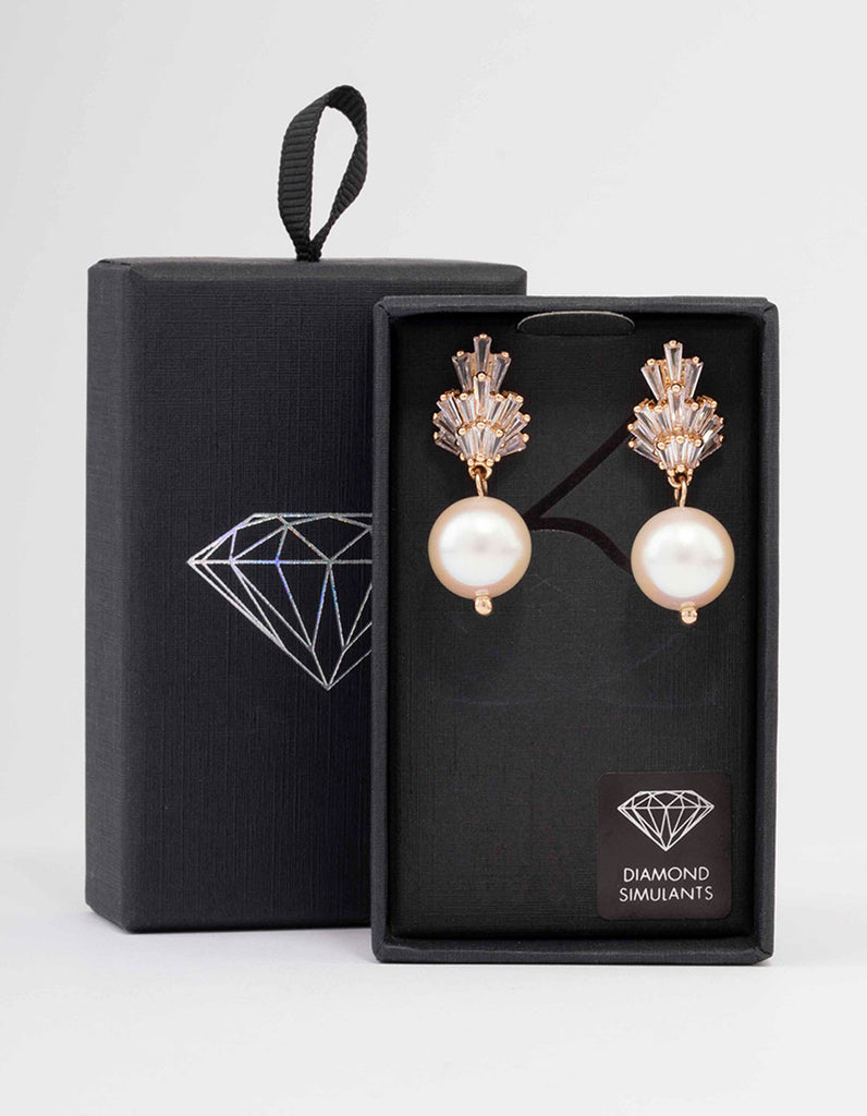 Gold Stalactite Cluster Pearl Drop Earrings - Lovisa