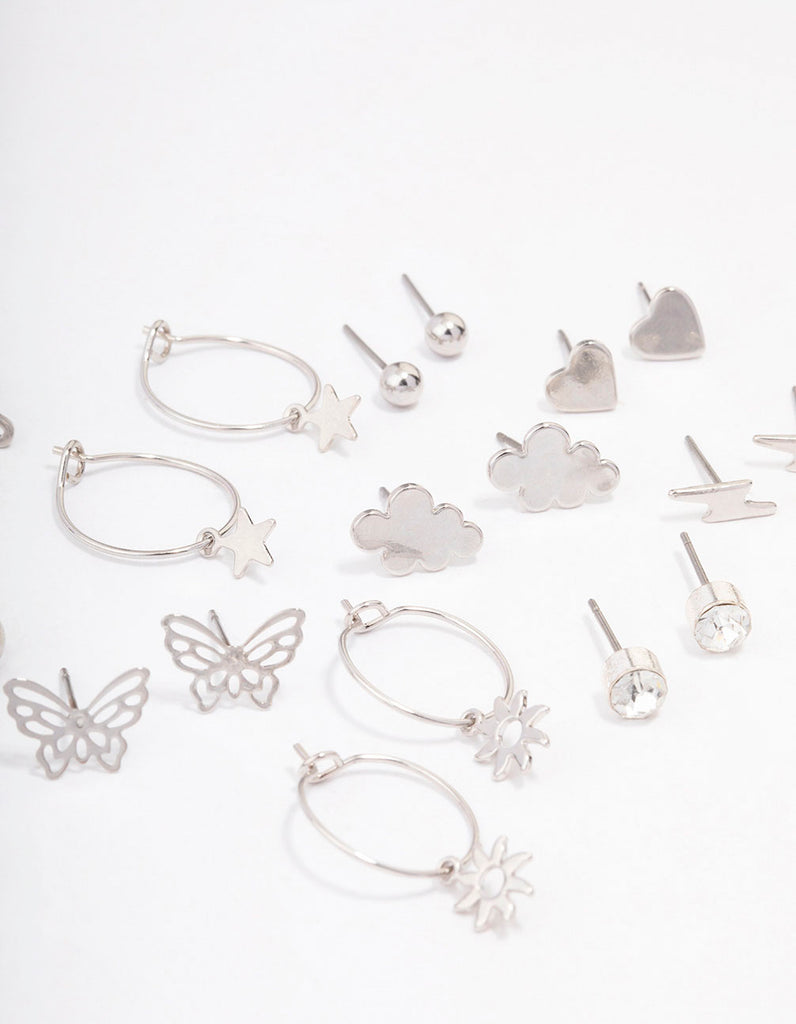 Silver Cloud & Snowflake Earring 12-Pack - Lovisa