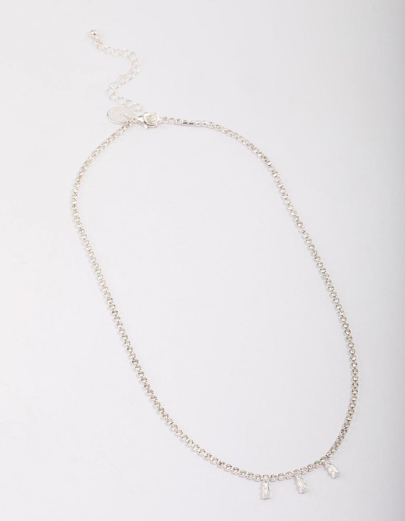 Silver Cupchain Baguette Chain Necklace - Lovisa