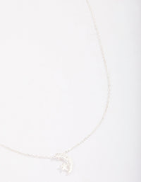 Silver Plated Star & Moon Pendant Necklace - Lovisa