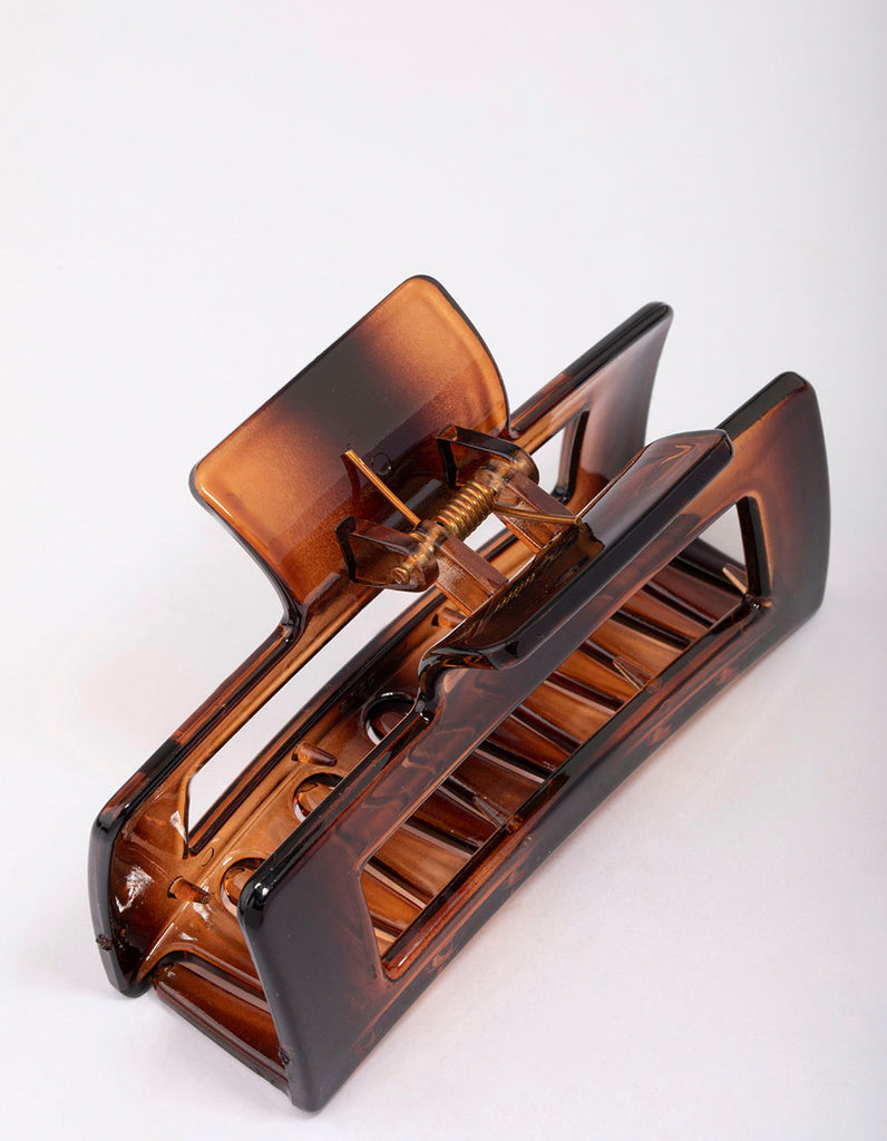 Large Rectangular Tortoiseshell Hair Claw Clip - Lovisa
