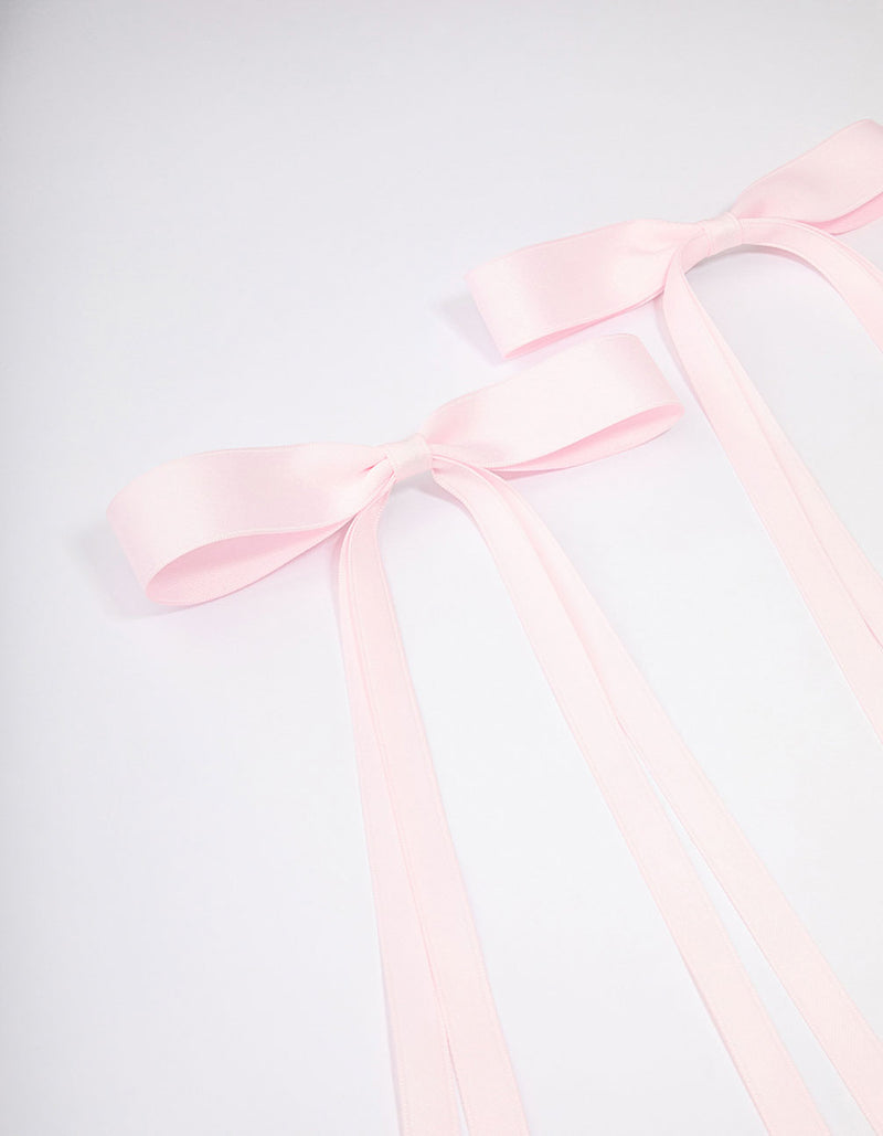 Pink Fabric Wide Skinny Hair Bow Pack - Lovisa