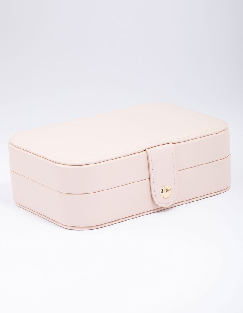 Blush Faux Leather Rectangular Jewellery Box - Lovisa