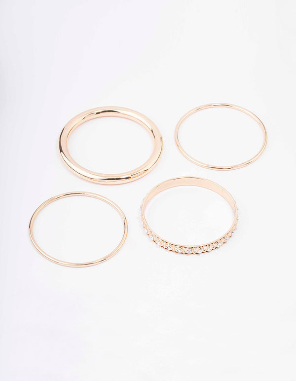Gold Ornate Bangle 4-Pack - Lovisa