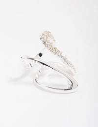 Silver Plated Bling Split Ring - Lovisa