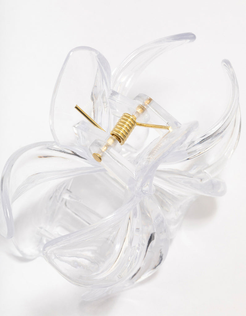 Clear Transparent Tropical Hair Claw Clip - Lovisa