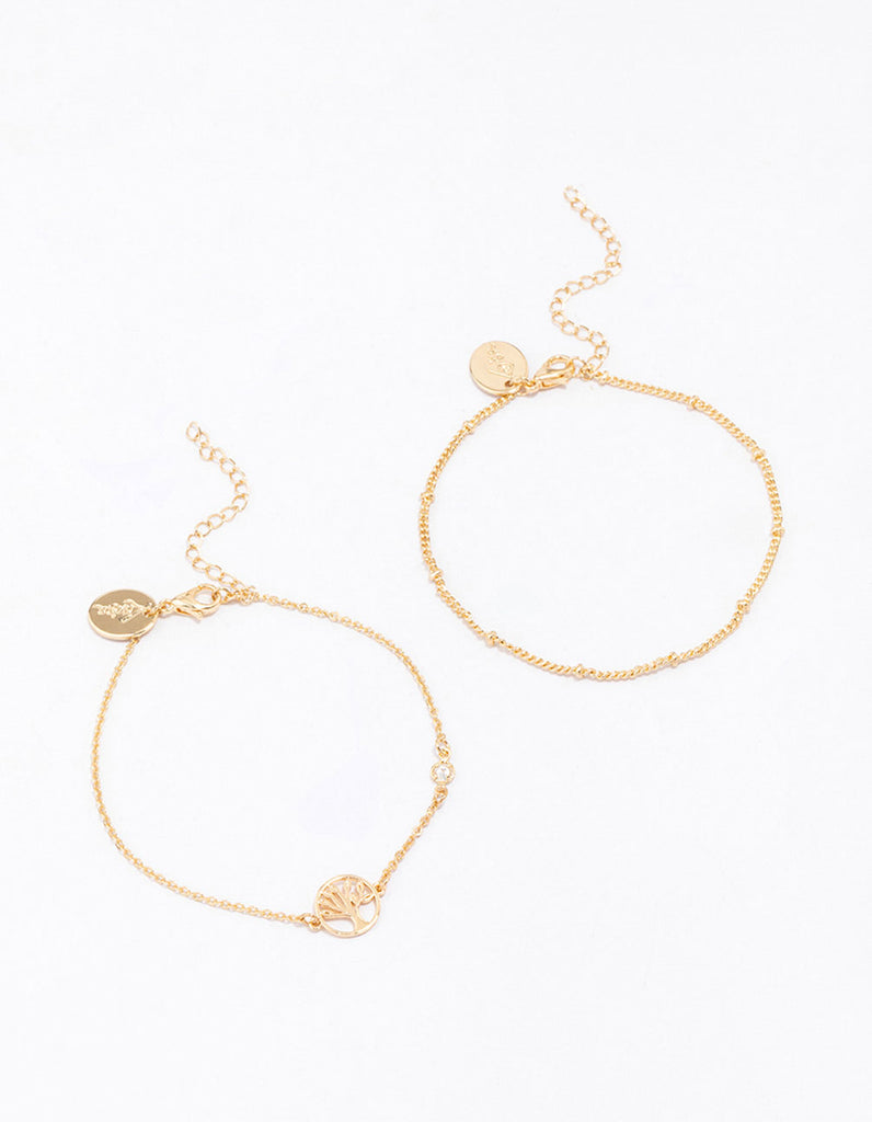 Gold Tree Of Life Bracelet Pack Lovisa