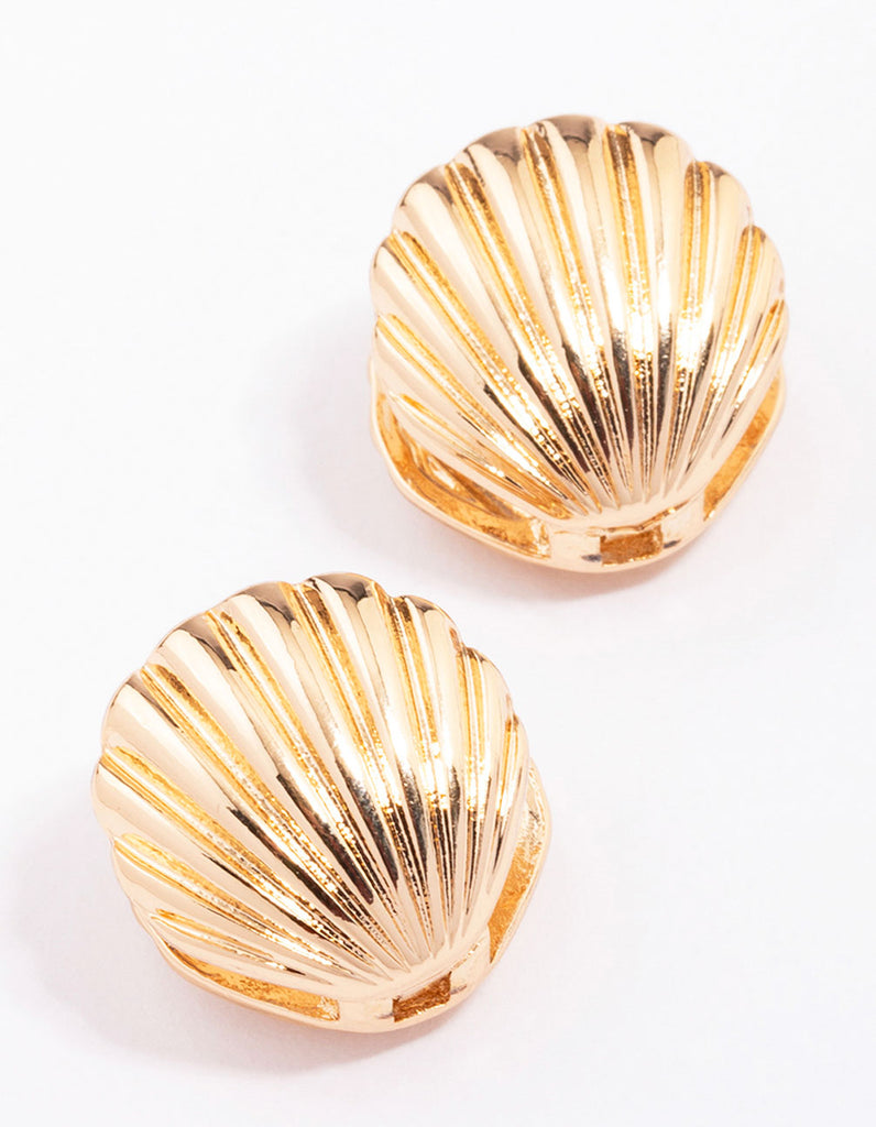 Gold Small Shell Stud Earrings - Lovisa