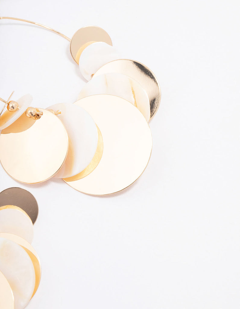 Gold Disc Drop Earrings - Lovisa