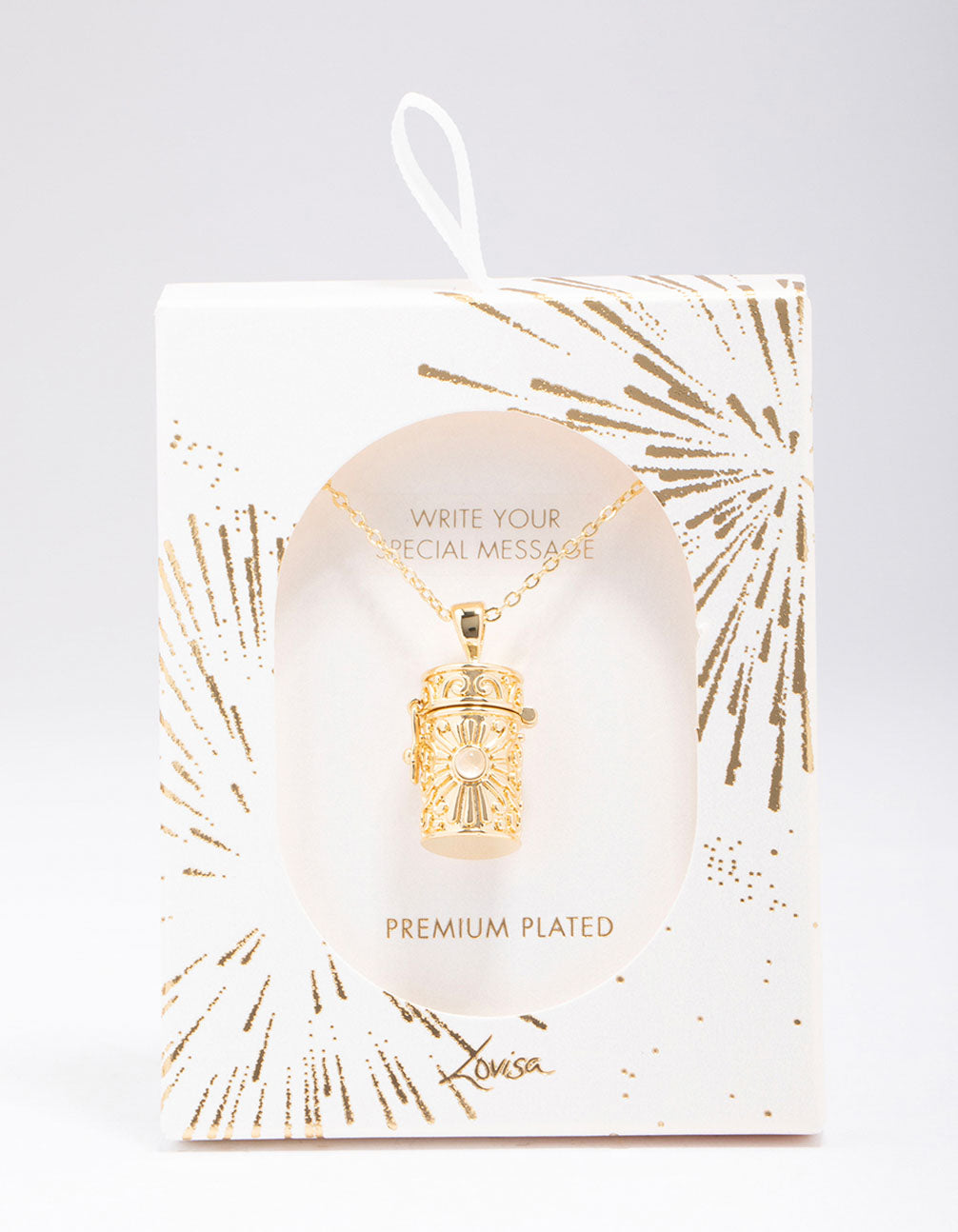 Gold Plated Barrel Locket Pendant Necklace - Lovisa