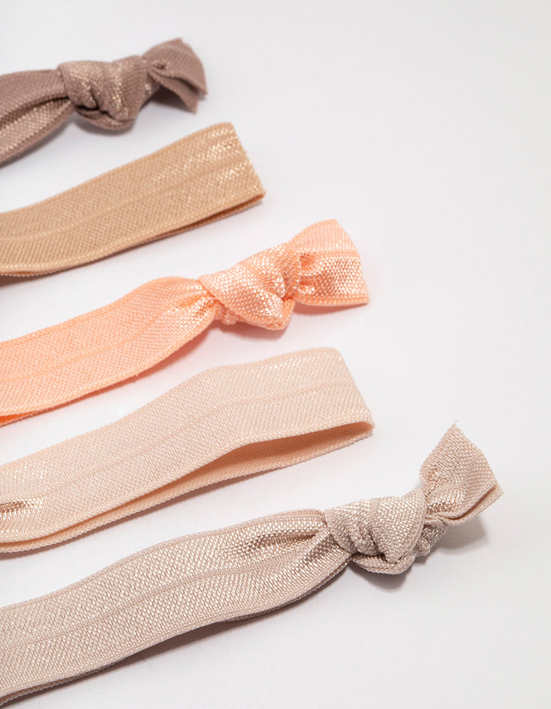 Flat Knitted Fabric Hair Ties 5-Pack - Lovisa