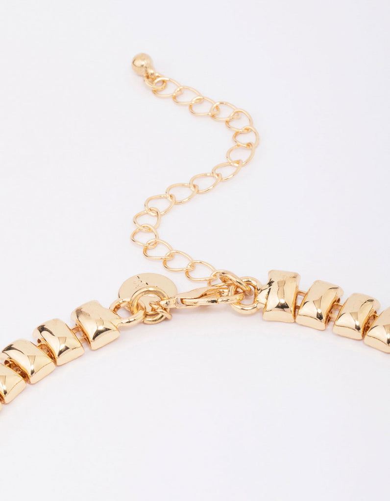 Gold Diamante Statement Necklace - Lovisa