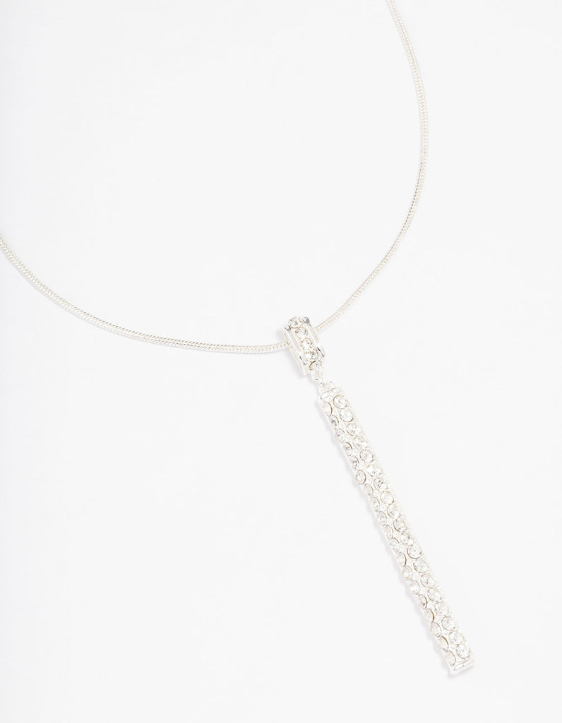 Silver Long Pendant Necklace - Lovisa