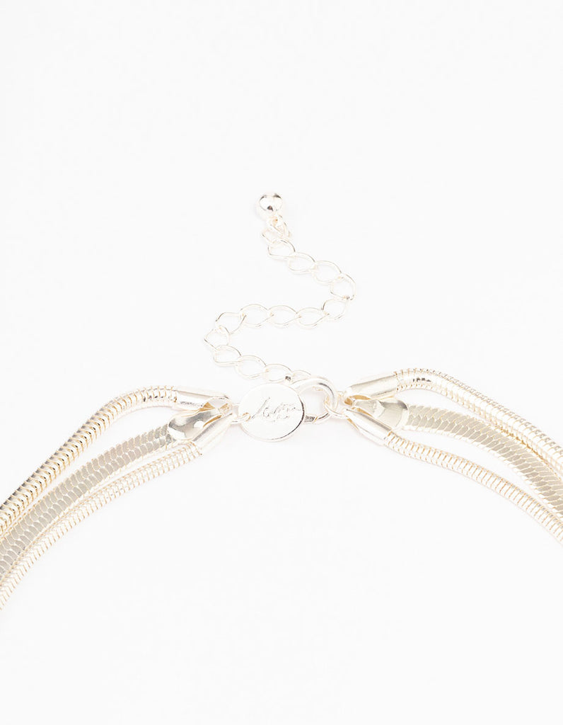 Silver Multi Row Necklace - Lovisa