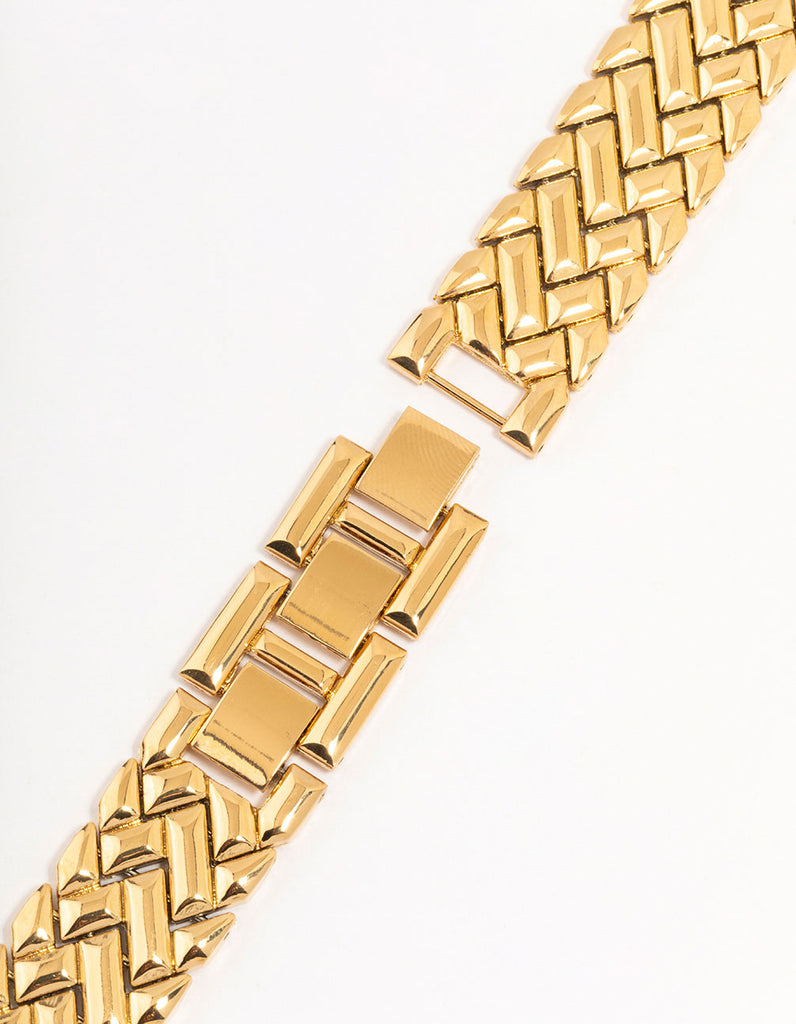 Gold Textured Watch Strap 38/40/41 mm - Lovisa