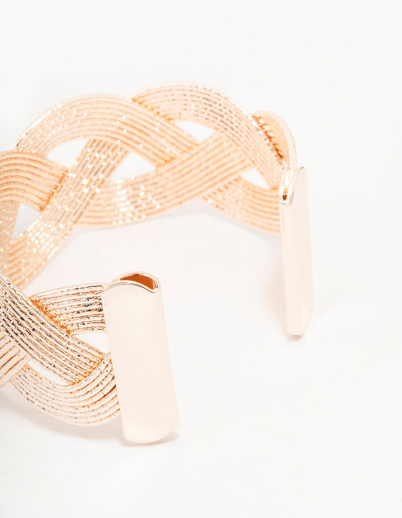 Rose Gold Twisted Wrist Cuff - Lovisa