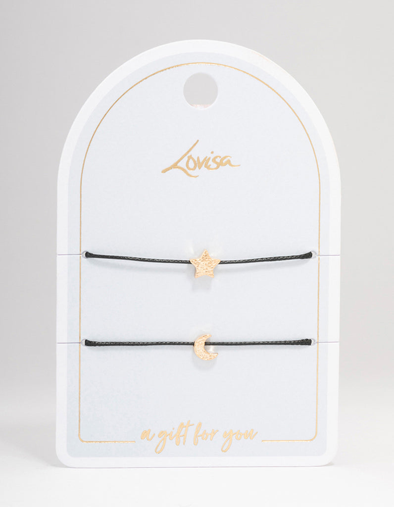 Black Cord Celestial Bracelet Pack - Lovisa
