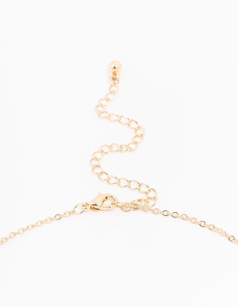 Gold Cubic Zirconia Fine Station Flower Necklace - Lovisa