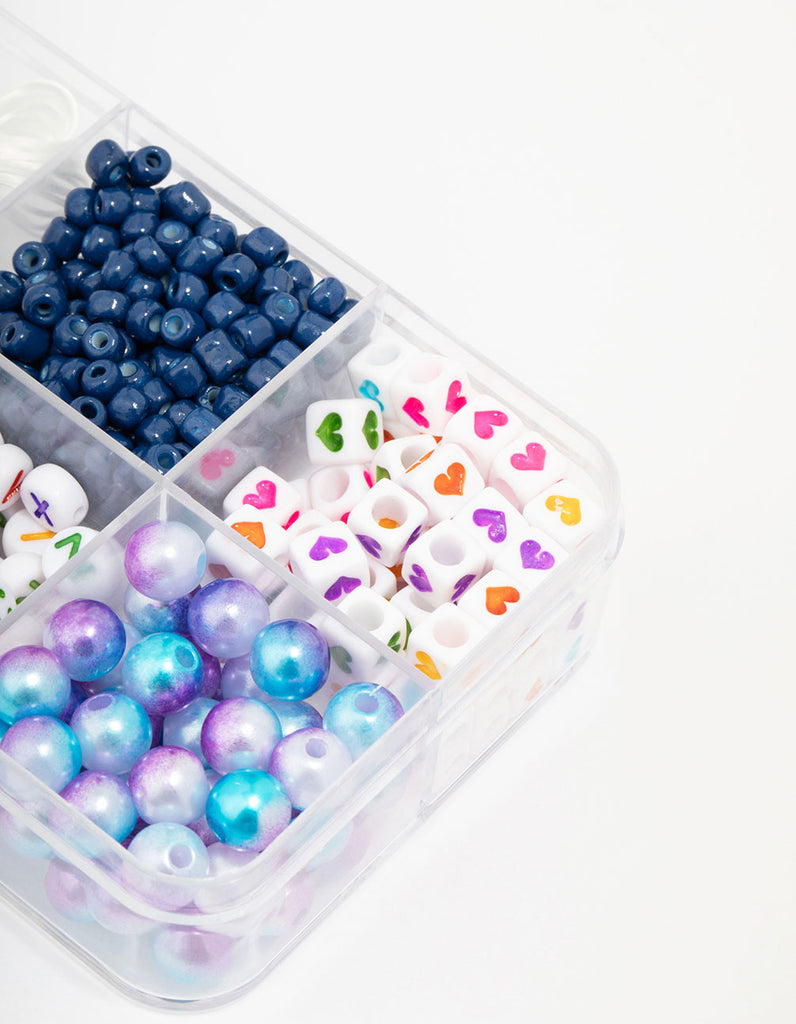 Navy Make Your Own Friendship Bracelet Bead Kit - Lovisa