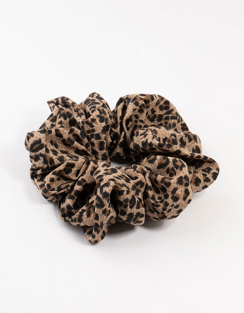 Large Fabric Leopard Print Scrunchie - Lovisa