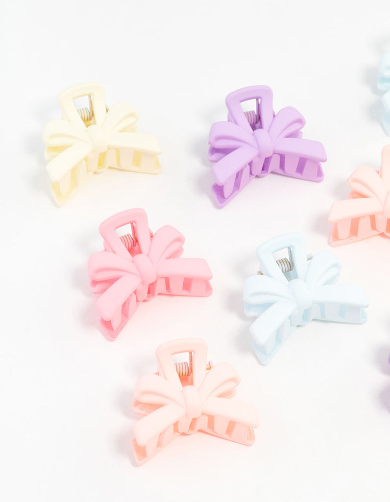 Mini Matte Bow Cut Out Hair Clips 10-Pack - Lovisa